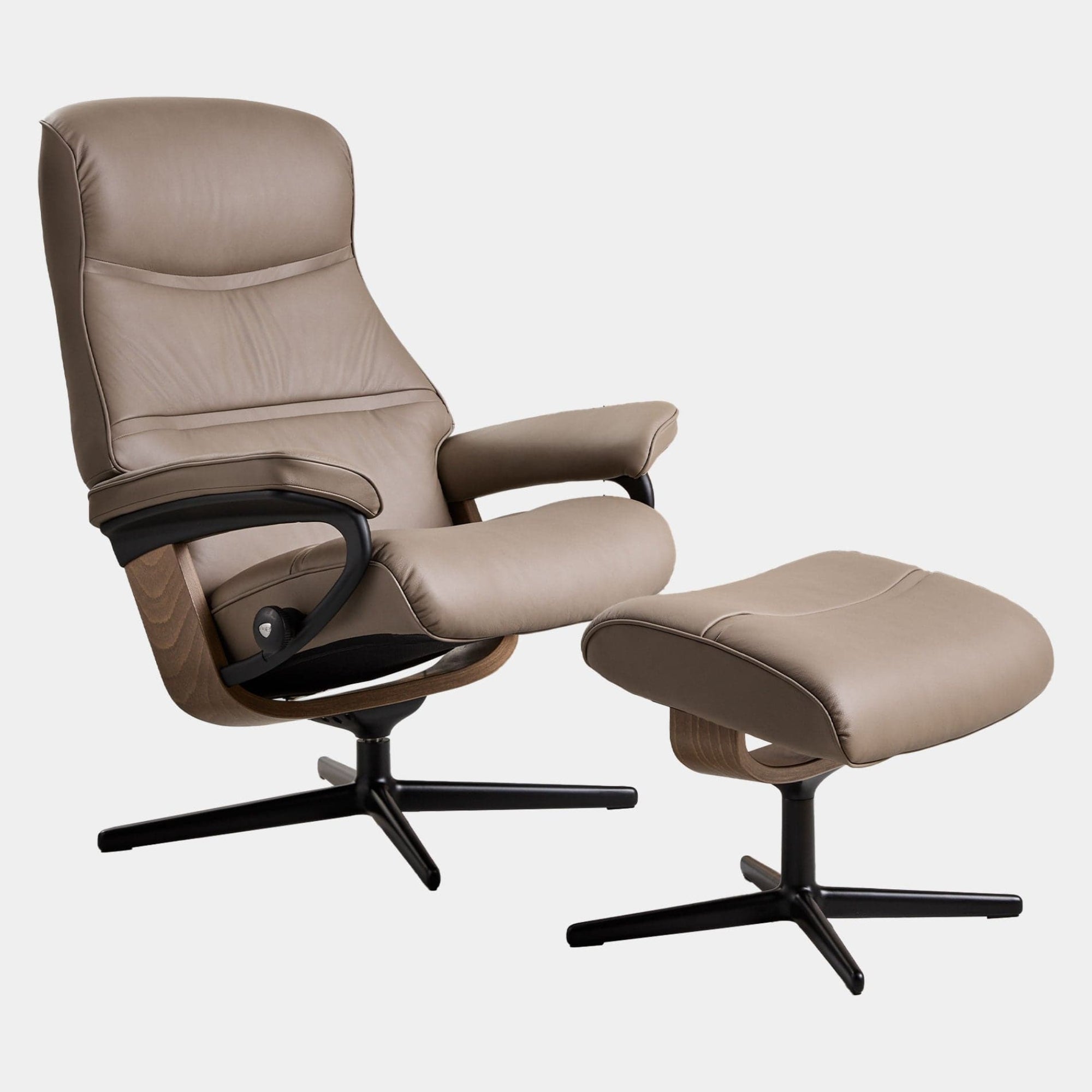 Stressless Philip - Chair & Stool With Cross Base, Leather | Lowest Price