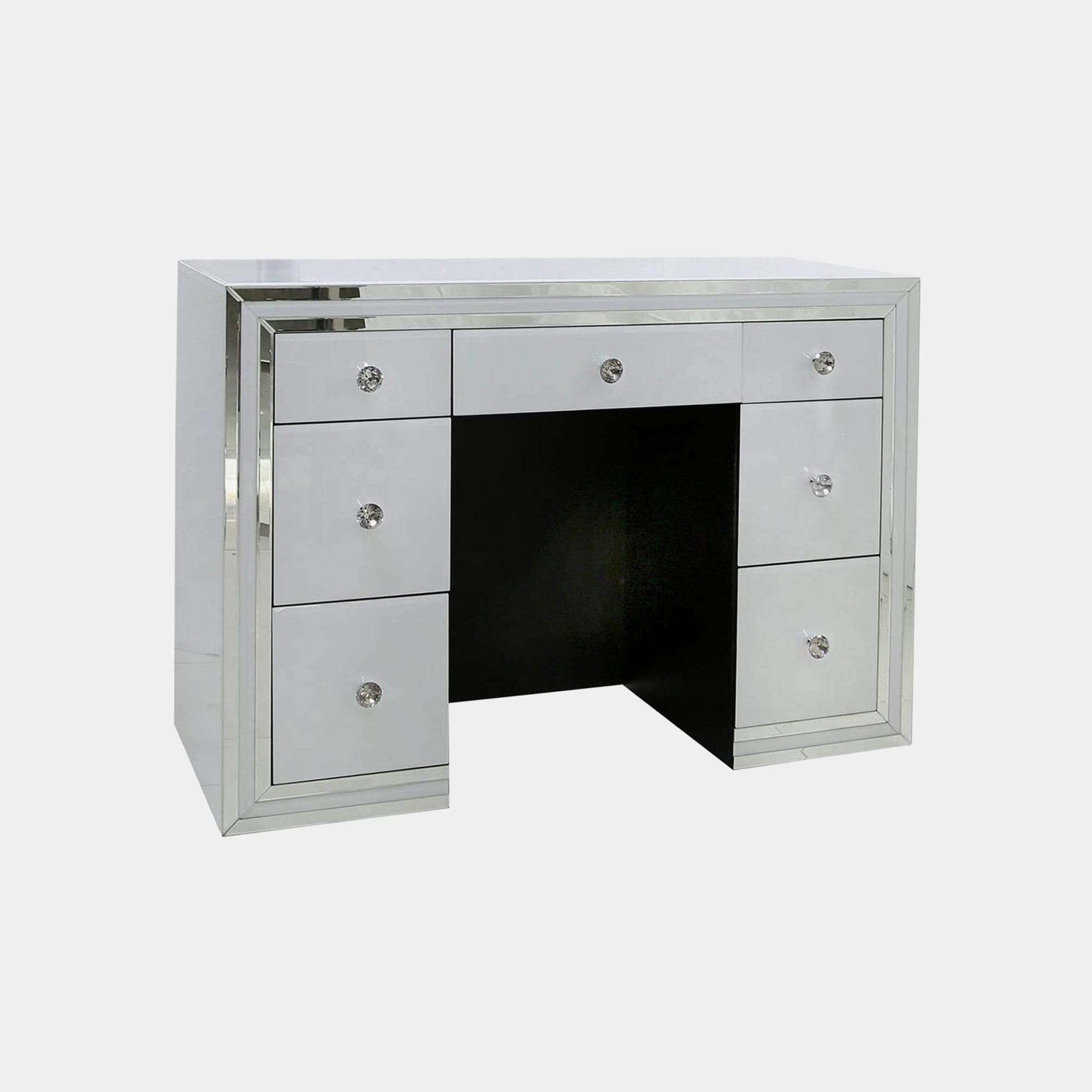Madison - Dressing Table In Clear White & Mirror Finish