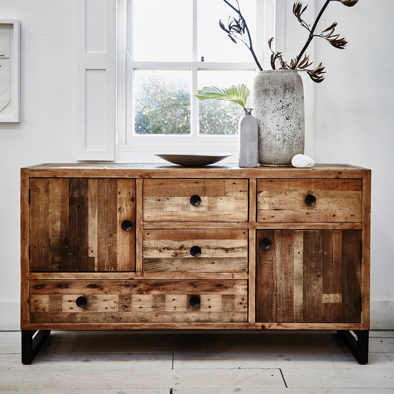 Delta - 120cm Round Dining Table In Reclaimed Timber