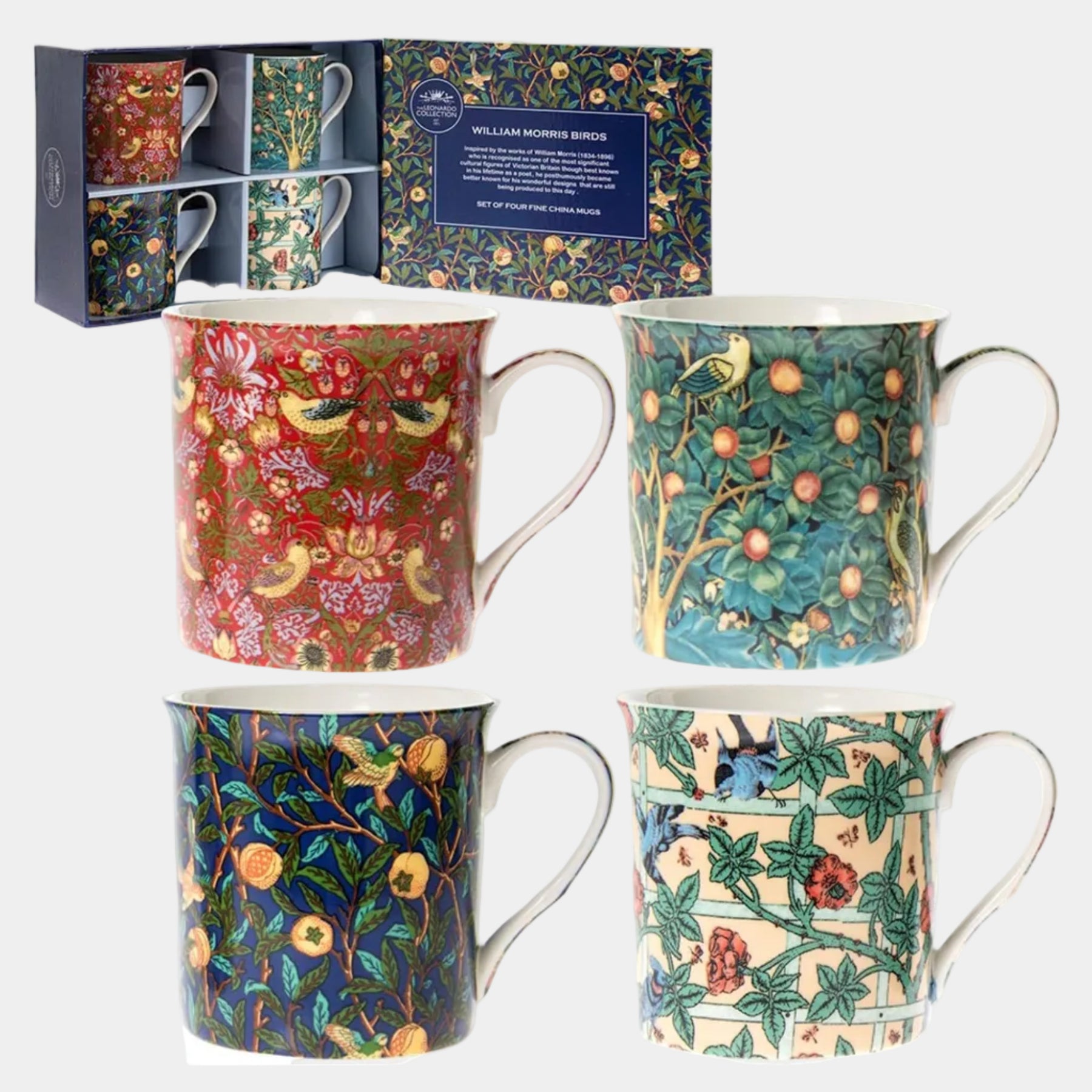 William Morris - Set of 4 Mugs