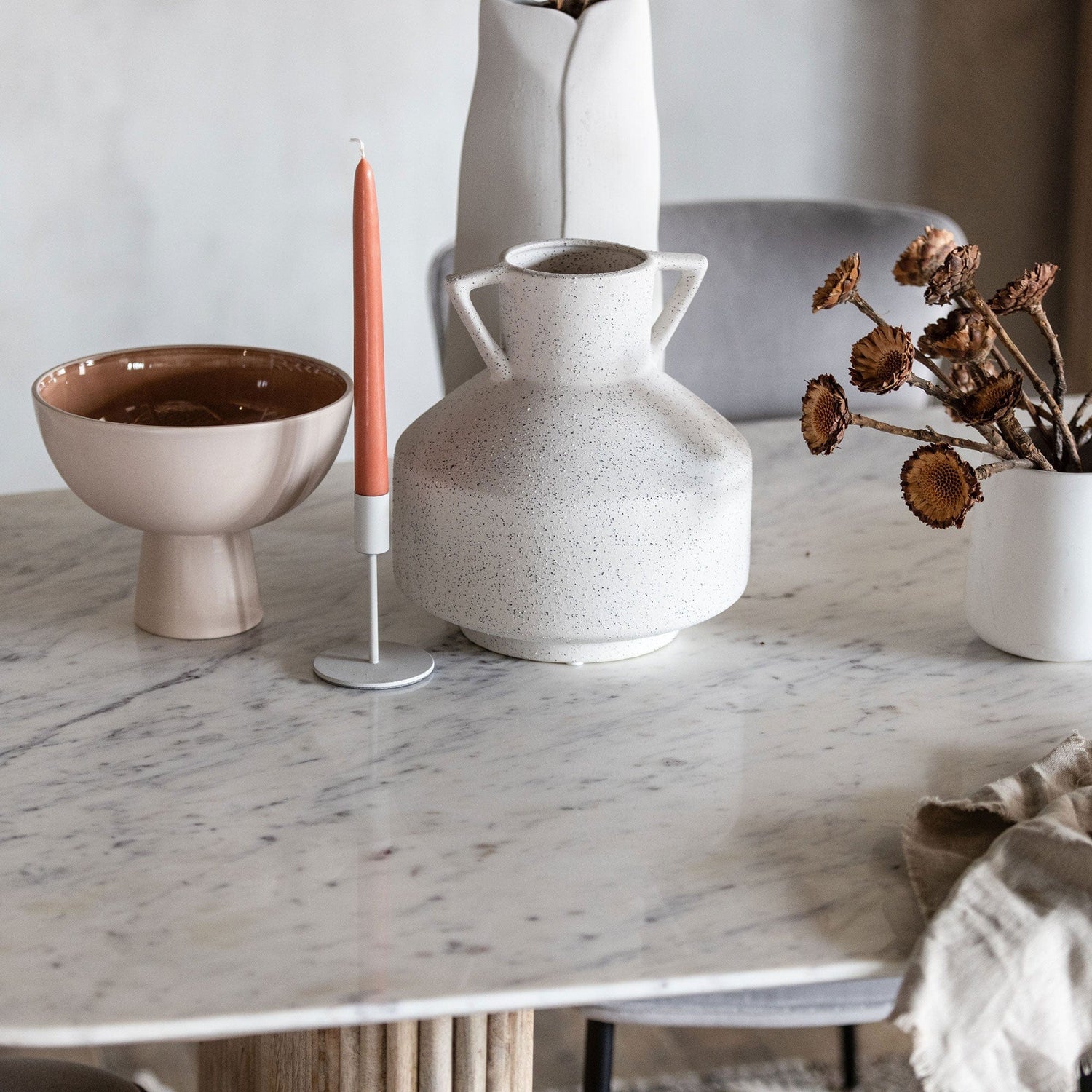 Bombay - 200cm Dining Table with Marble Top