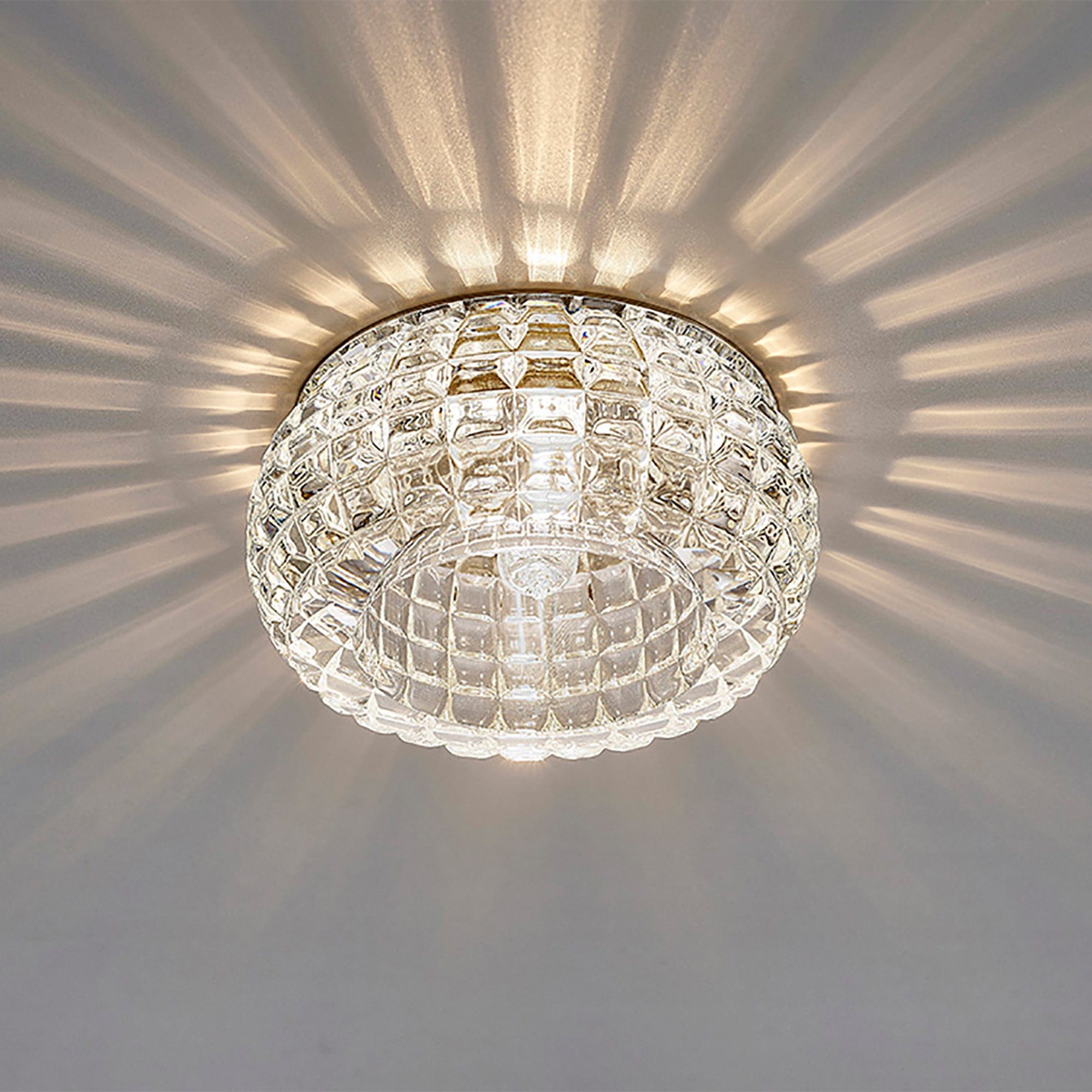 Haku - Chrome Crystal Round Downlight Ceiling Light | Lowest Price