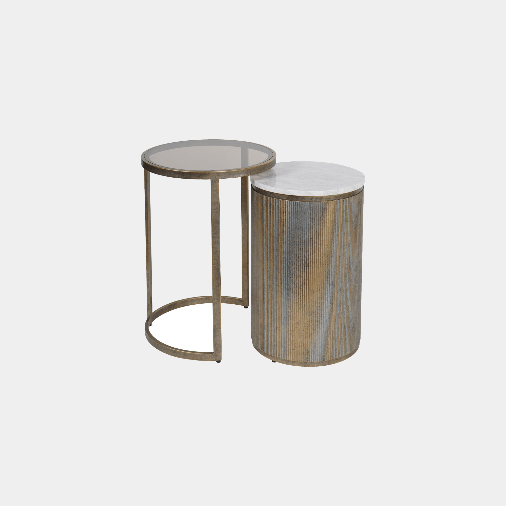 Sutton - Glass & Marble Nest Tables | Lowest Price