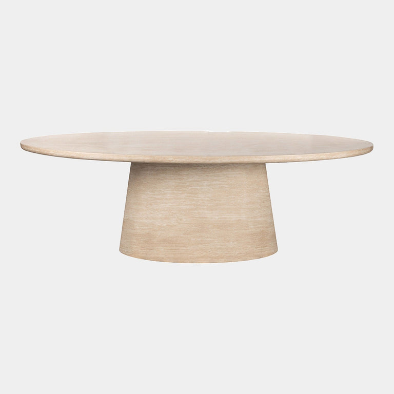 Franklin - 240cm Dining Table In Faux Travertine | Lowest Price